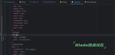 如何修改登录之后的首页 Blade技术社区