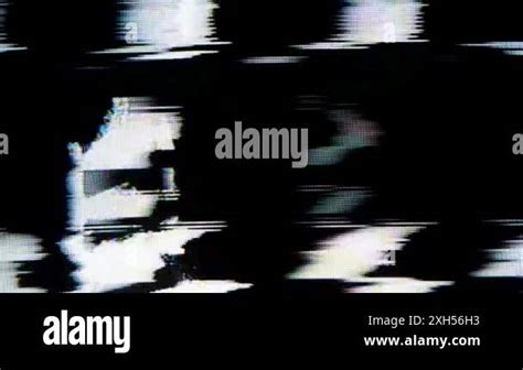 Analog Static Noise Texture Overlay Horizontal Stripes Offset No Signal White Noise Artifacts