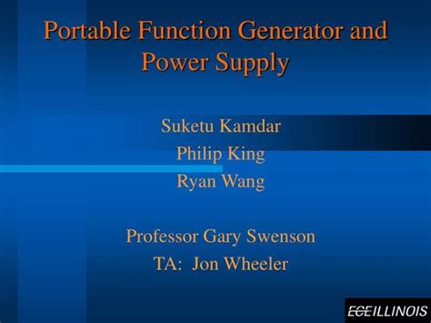 Ppt Portable Function Generator And Power Supply Powerpoint Presentation Id 735147