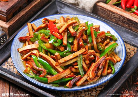 辣椒炒香干摄影图 传统美食 餐饮美食 摄影图库 昵图网