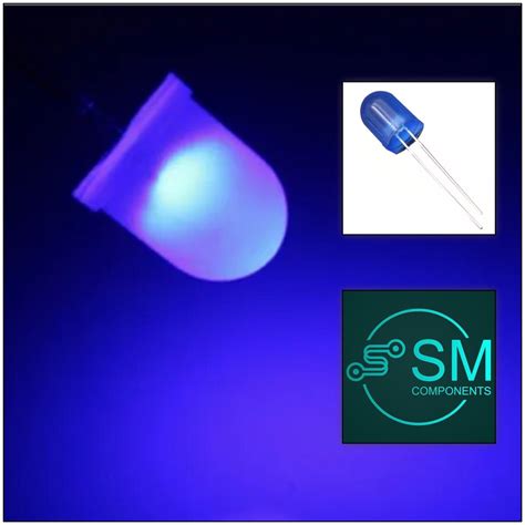 50pcs 10mm Blue Colour Diffused Led Light Emitting Diode Super Bright
