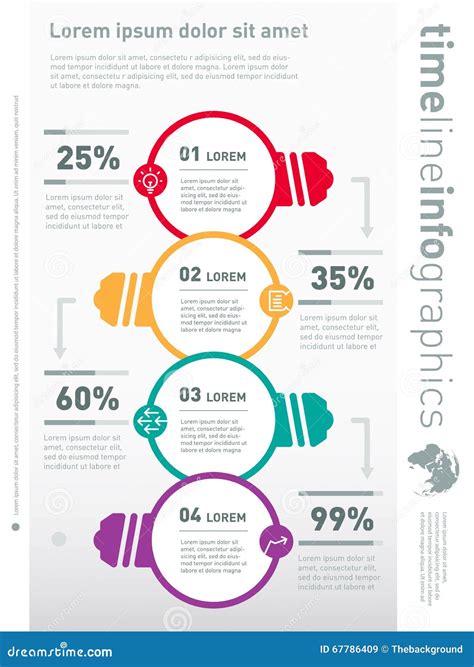 Web Template For Vertical Diagram Or Presentation Business Concept