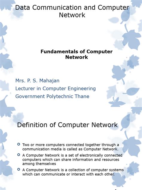 Fundamentals Of Computer Network Chapter 1 Pdf Computer Network