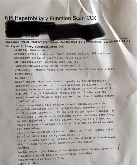 Diagnosed Gallbladder Dyskinesia After A Hida Scan In The U K I Have Attached The Scan And