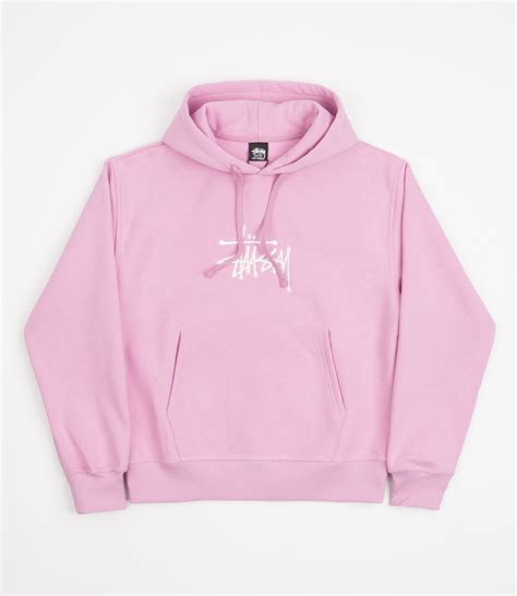 Stussy Basic Applique Hoodie Pink Flatspot