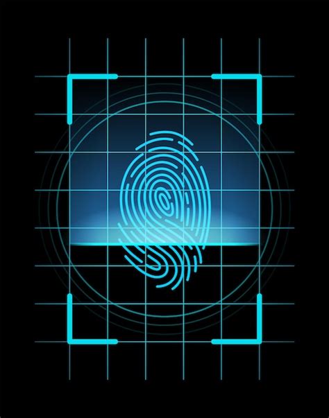 Premium Vector Fingerprint Identification Futuristic Technology Scan Fingerprint Security Or