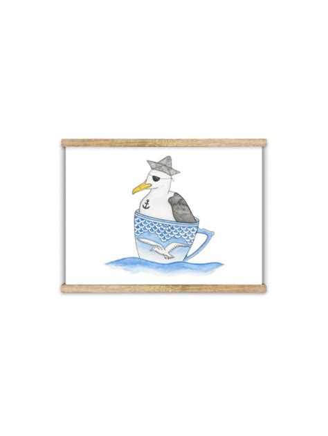 Sailing Seagull Poster Sjøsprøyt