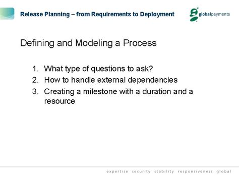 Release Planning From Requirements To Deployment November