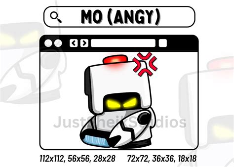 Wall E Emote For Twitch Discord And Youtube Chat Of Angry Robot Mo Etsy