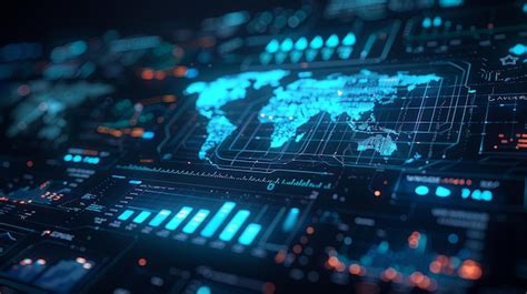 Analytics Nexus Complex Infographic Interface And Global Data Premium Ai Generated Image