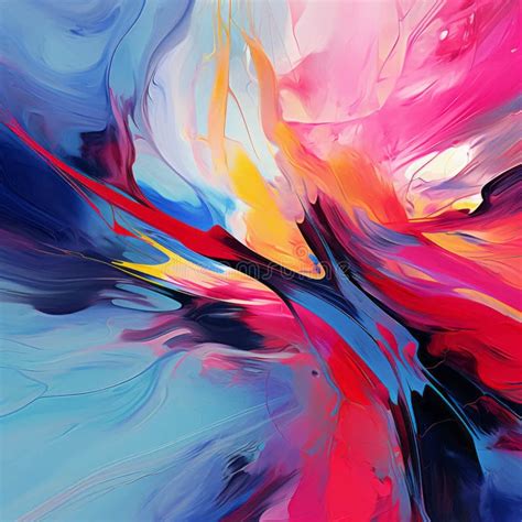 Captivating And Vibrant Abstract Digital Art Piece With Rich Color Palette Texture Stock Image