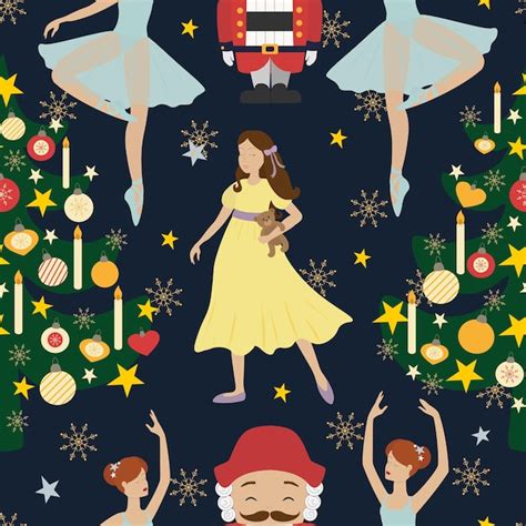 Premium Vector Vector Illustration Of Ballerina In Nutcracker Ballet