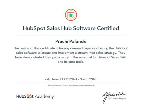 Prachi Palande On Linkedin Certified Salessoftware Hubspotcertified