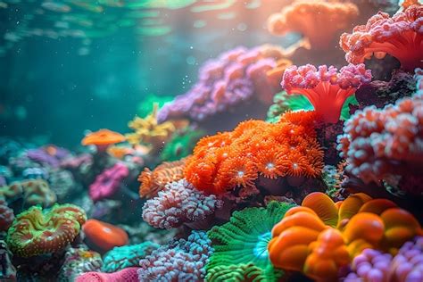 Premium Photo Colorful Coral Reef Underwater Scene