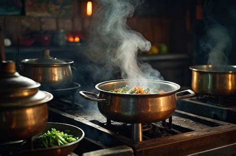 Steaming Pots Reveal The Comforting Aroma Of Nasi Liwe Premium Ai