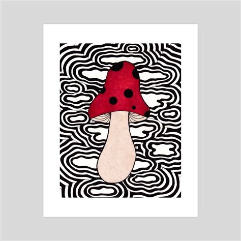 Psychedelic Mushroom Drawing