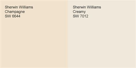 Sherwin Williams Champagne Vs Sherwin Williams Creamy Comparison