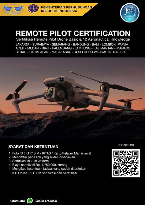 Jadwal Sertifikasi Pilot Drone Seluruh Indonesia Remote Pilot