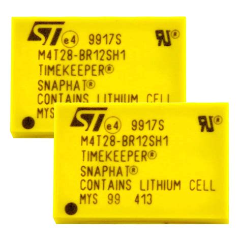 Buy 2X STMicroelectronics M4T28 BR12SH1 48mAh IC Lithium 4 Pin Battery