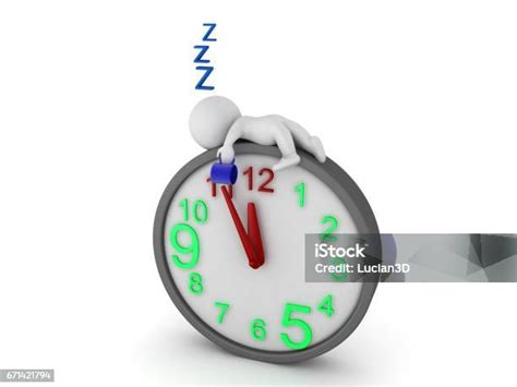 거 대 한 시계 위에 잠들 3d 캐릭터 과로에 대한 스톡 벡터 아트 및 기타 이미지 과로 기업 재무와 산업 기진맥진 Istock