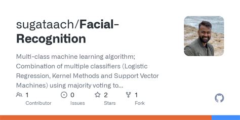 Github Sugataachfacial Recognition Multi Class Machine Learning Algorithm Combination Of