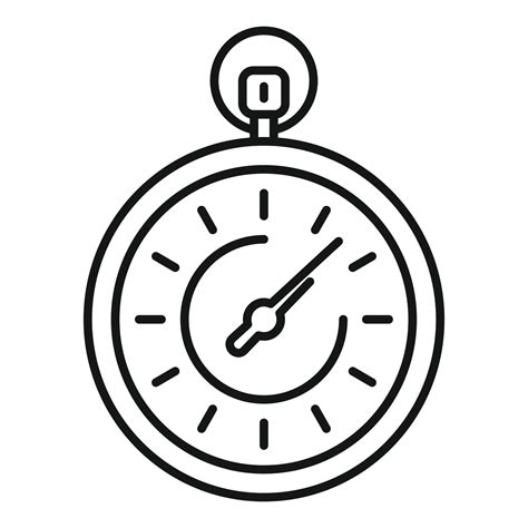 Chronometer Icon Outline Vector Stopwatch Clock 15109542 Vector Art At Vecteezy