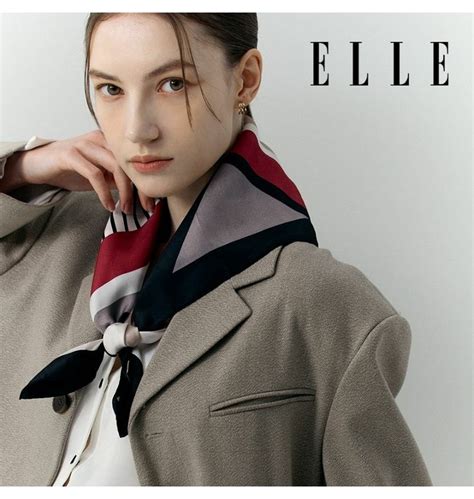 갤러리아 엘르 심플블럭라인 실크 쁘띠스카프 Se141s317 티몬