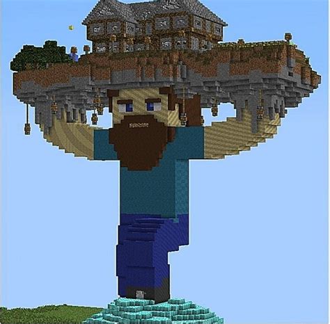 Minecraft Steve Statue Template