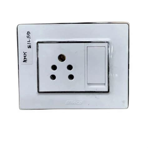 Siraco Pvc White Switch Board Finishing Type Matte Finish 1 At Rs 90