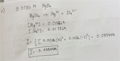Solved Question What Is The Ionic Strength Of The Following Solutions Course Hero