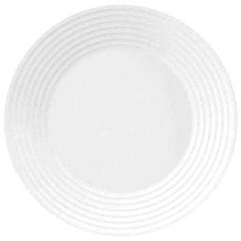 Conjunto De Pratos Rasos Nadir Vidro Branco Opaline Saturno 12 Peças