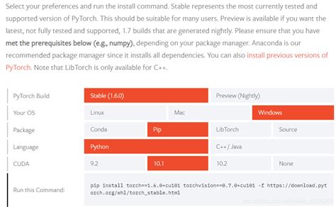 【问题】pytorch安装 torch 1 6 0 cu101 csdn博客