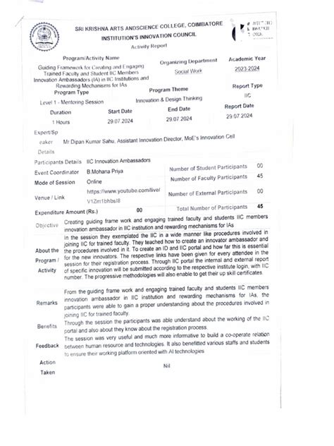 Guiding Framework For Creating And Engaging Trained Faculty And Student