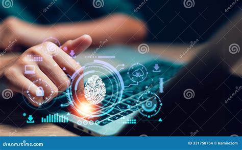 Biometric Authentication And Cybersecurity Framework Visualization