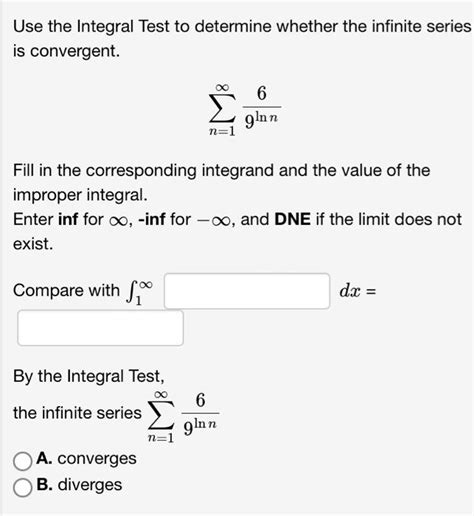 Solved Use The Integral Test To Determine Whether The Chegg