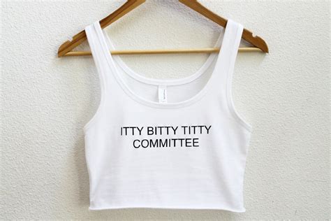 Itty Bitty Titty Committee Womens Crop Tank Xs 2xl Etsy