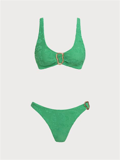Green Terry Metallic Bikini Set And Reviews Green Bikinis Samiolswim