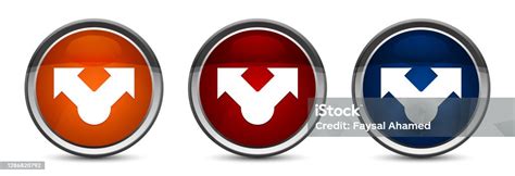 공유 아이콘 독점 블루 레드와 오렌지 라운드 버튼 디자인 세트 고리 사슬에 대한 스톡 벡터 아트 및 기타 이미지 고리 사슬