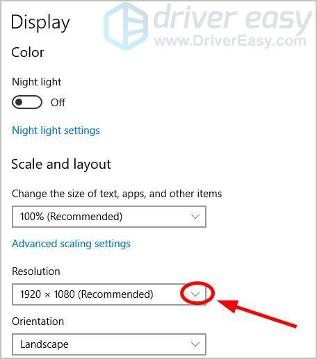 How To Change Screen Resolution Windows 10 Solved Driver Easy