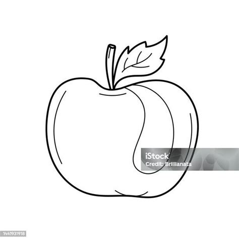 벡터 개요 사과 과일입니다 손으로 그림을 그립니다 흰색으로 분리 된 사과 사과에 대한 스톡 벡터 아트 및 기타 이미지 사과 추상적인 흰색 배경 Istock