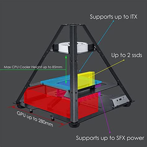 Azza Pyramid Mini 806 Mini Itx Tower Computer Cases Pc Parts