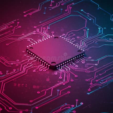 A Central Processing Unit Cpu Sits On A Printed Circuit Board