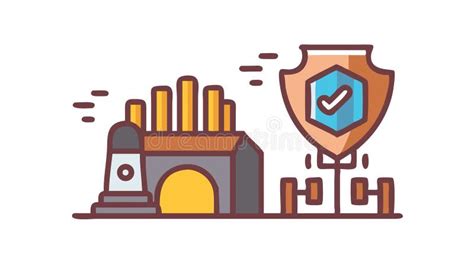 Industrial Security System Factory Protection And Safety Vector Design Generative Ai Stock