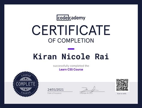 Kiran Rai On Linkedin Thanks To Codecademy I Completed The First Step