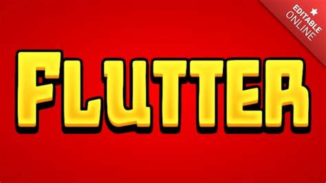 Flutter Fun Yellow 3d Text Effect Generator