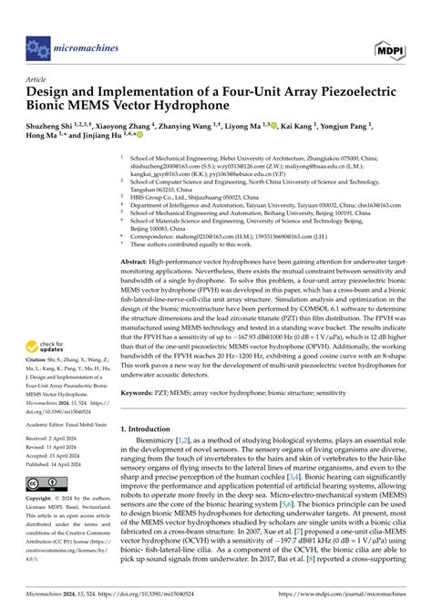 Pdf Design And Implementation Of A Four Unit Array Piezoelectric