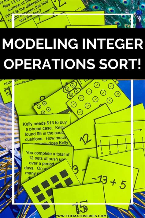 modeling integer operations sort integer operations secondary math