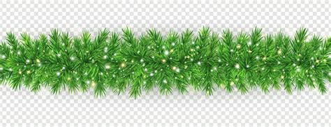 크리스마스 트리 화환 테두리 황금빛 별이 있는 녹색 전나무 가지 반짝이는 빛 배너 겨울 휴가 배경입니다 새해 카드 크리스마스 상록 소나무 식물 스트링 싸구려 벡터 일러스트