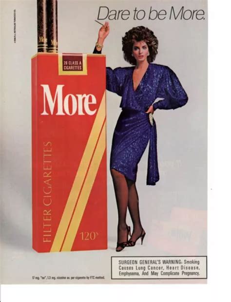 Vintage Print Ad Tobacco Cigarette Advertisement More 120s Big Hair