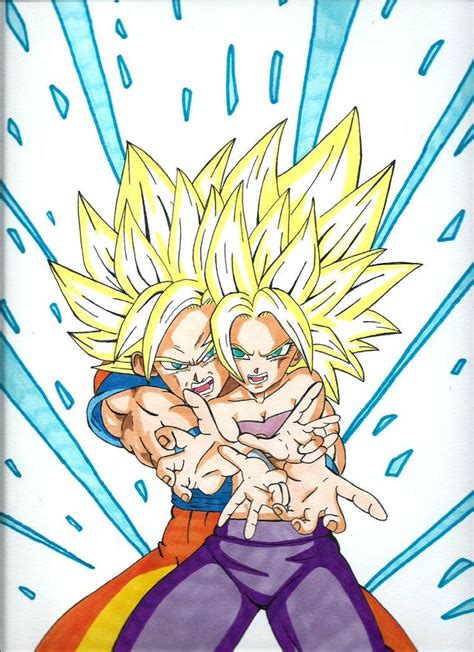 Goku And Caulifla Ilustración De Samurai Goku Personajes De Goku